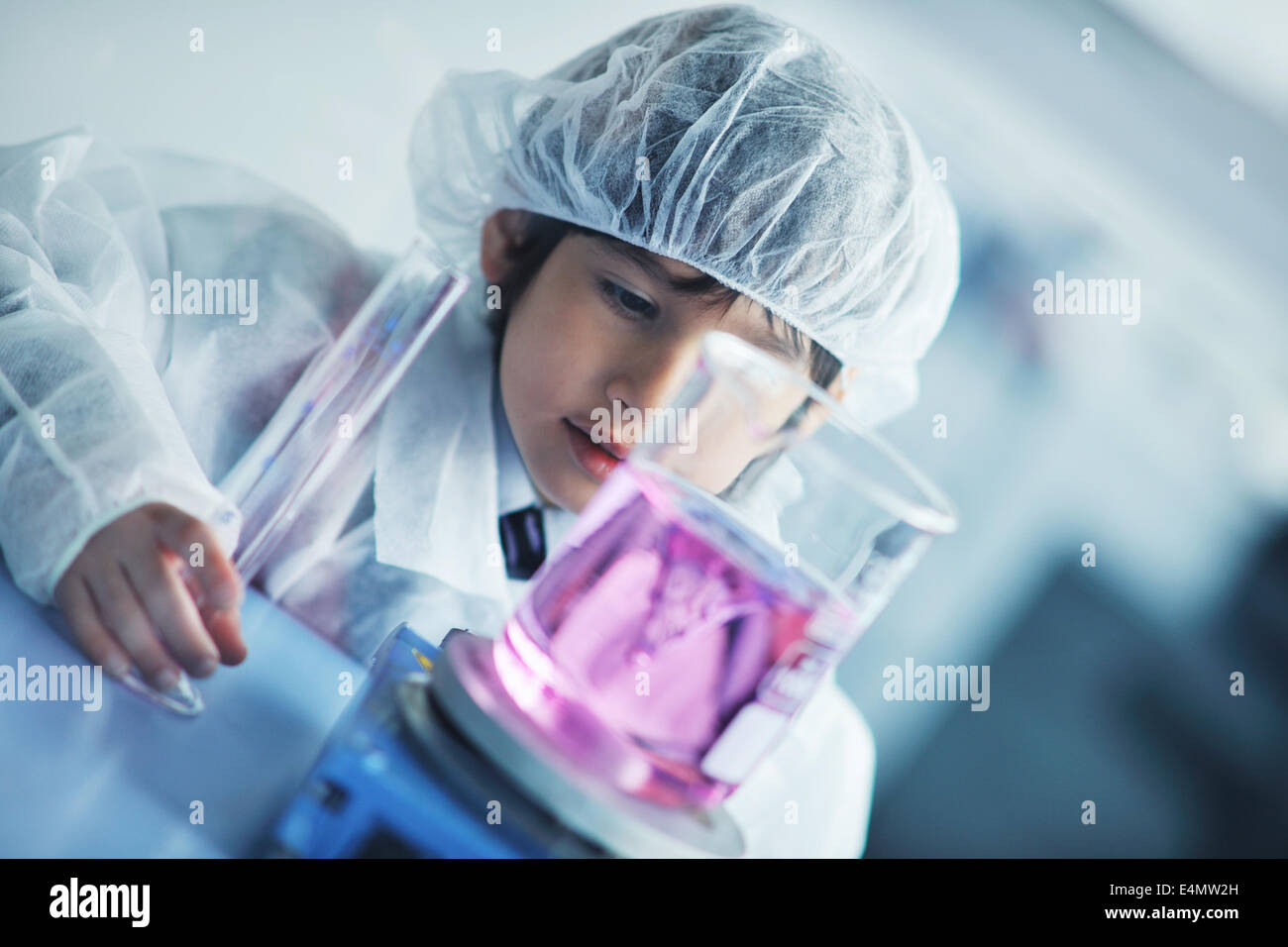 little child scientist in lab Stock Photo - Alamy