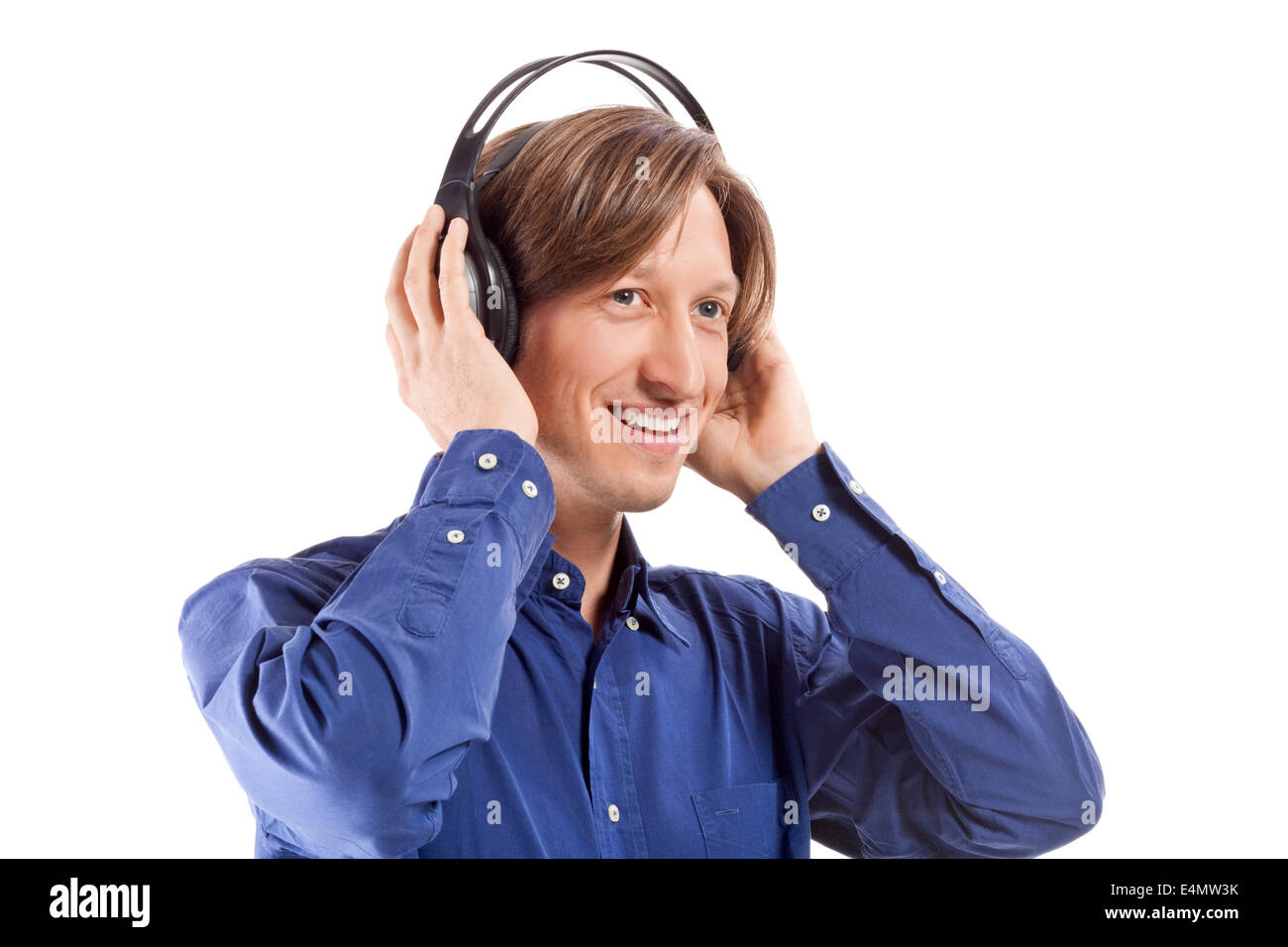 young men feeling the music Stock Photo - Alamy