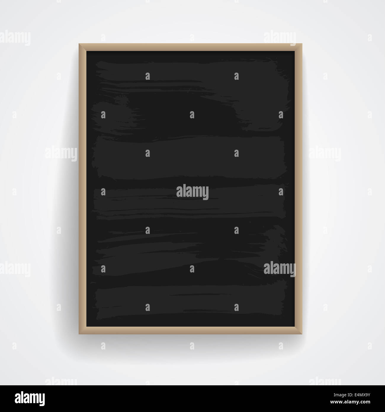 Black chalkboard with wooden frame. Raster version Stock Photo - Alamy