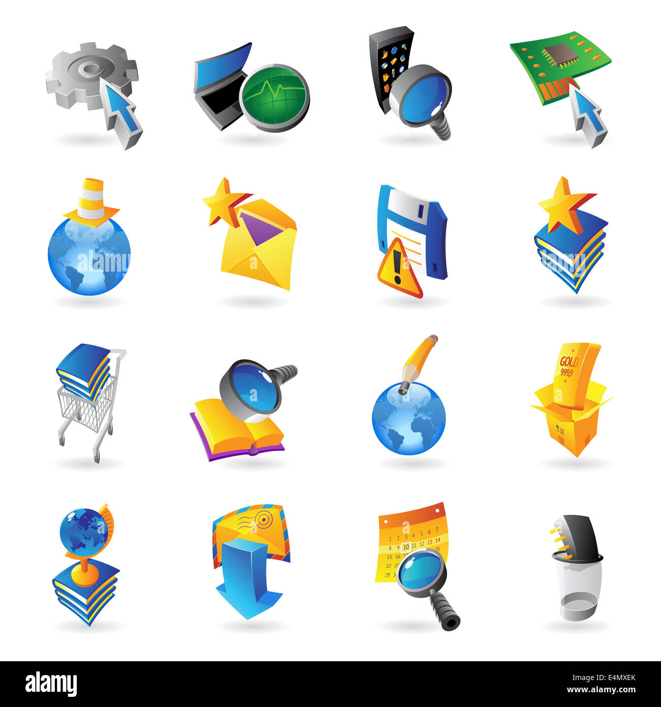 Icons for technology and computer interface Stock Photo - Alamy