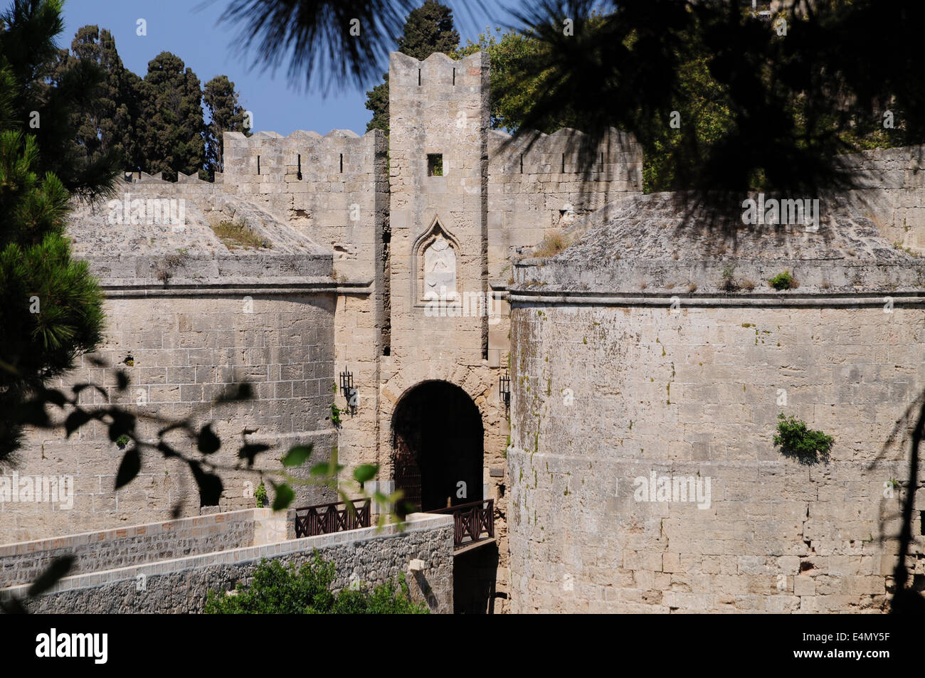 Gate d'Amboise, Fortress of Rhodes Greece Stock Photo - Alamy