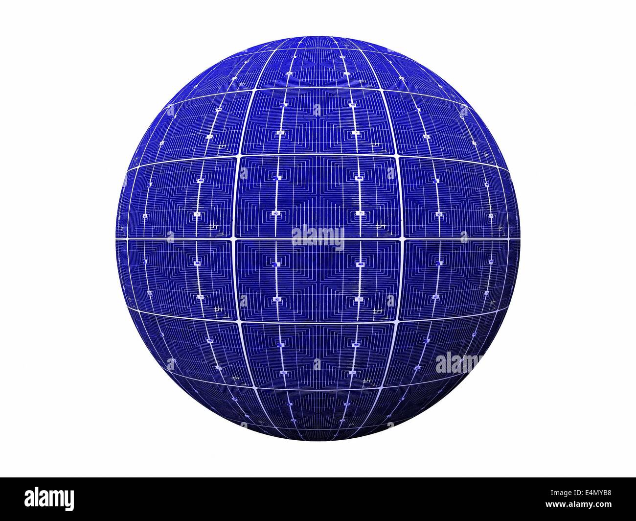 ball of blue photovoltaic cells Stock Photo - Alamy