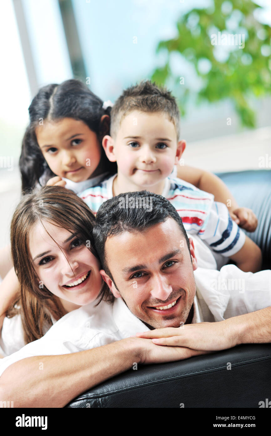 young family at home Stock Photo - Alamy
