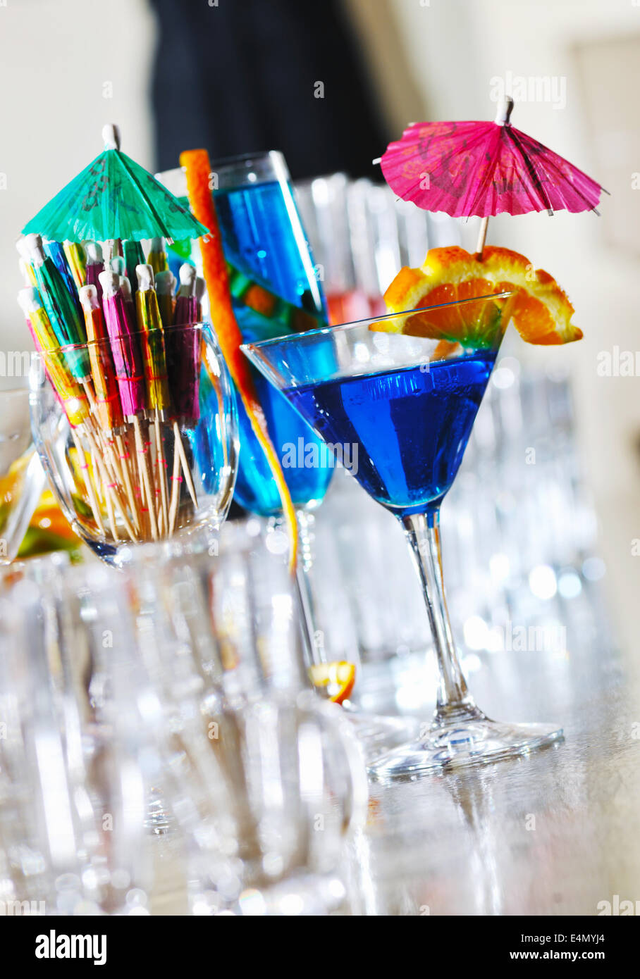 fresh cocktail drink in night bar Stock Photo - Alamy