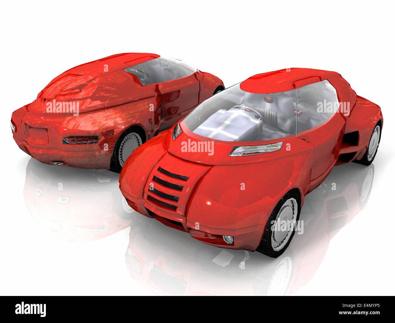 front and rear of concept car Stock Photo - Alamy