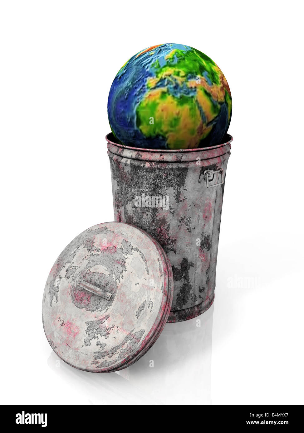 the Earth in the trash Stock Photo - Alamy