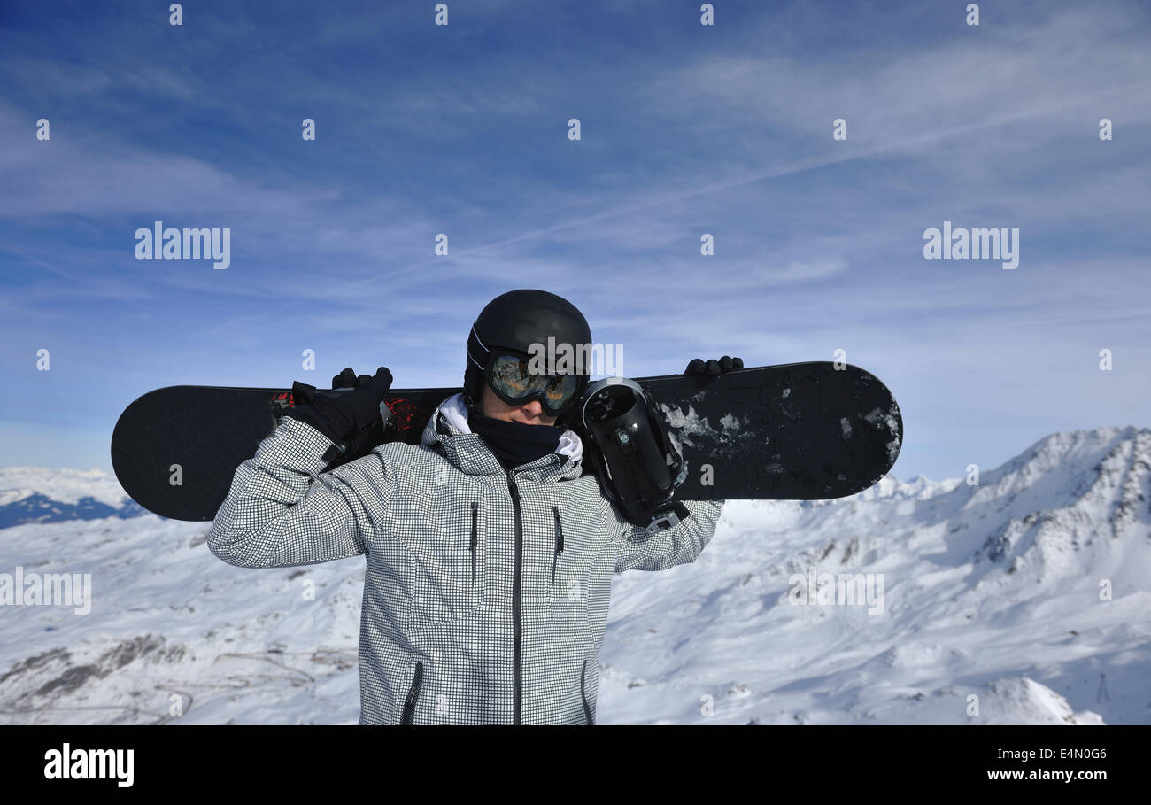 man winter snow ski Stock Photo - Alamy