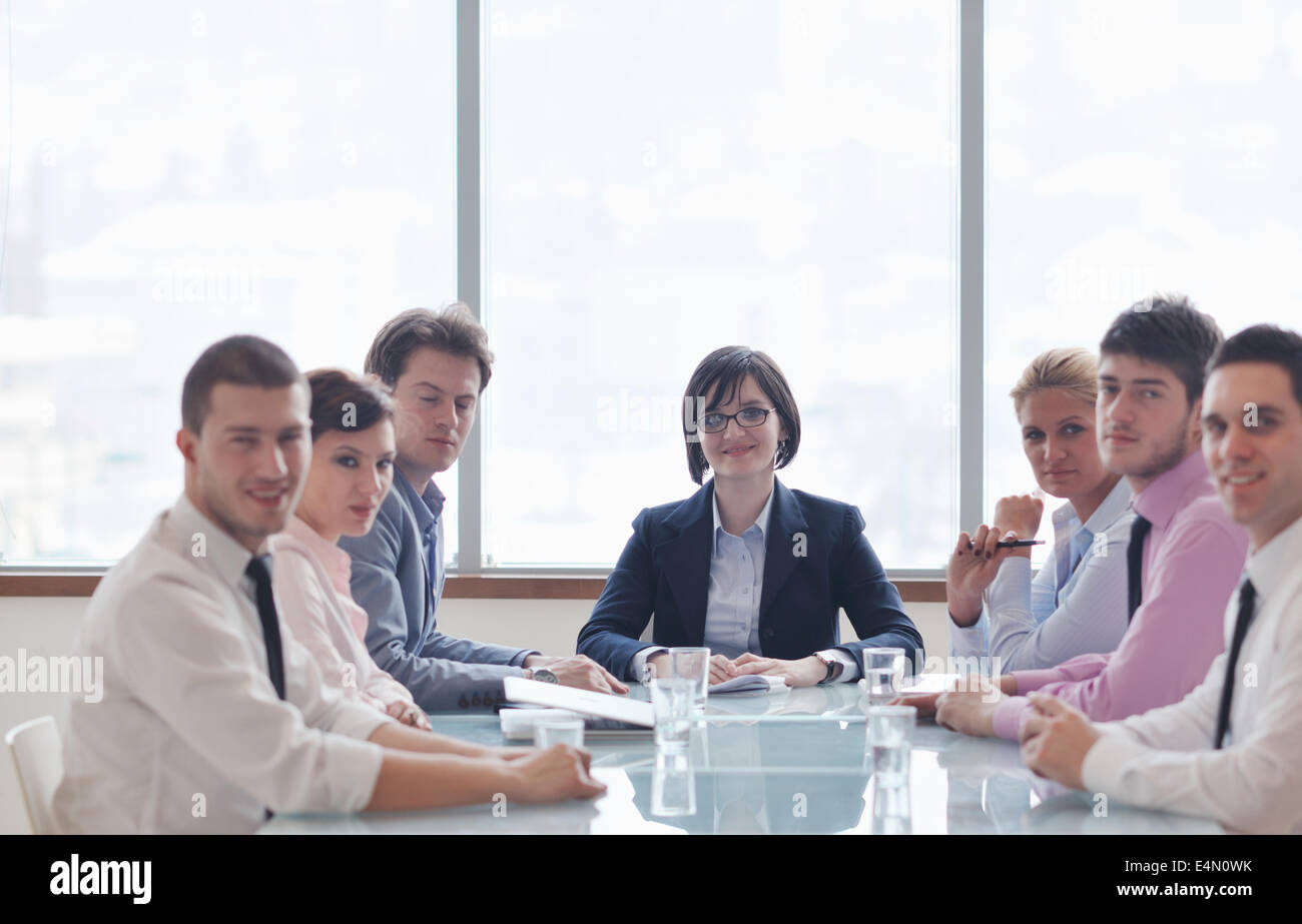 group of business people at meeting Stock Photo - Alamy