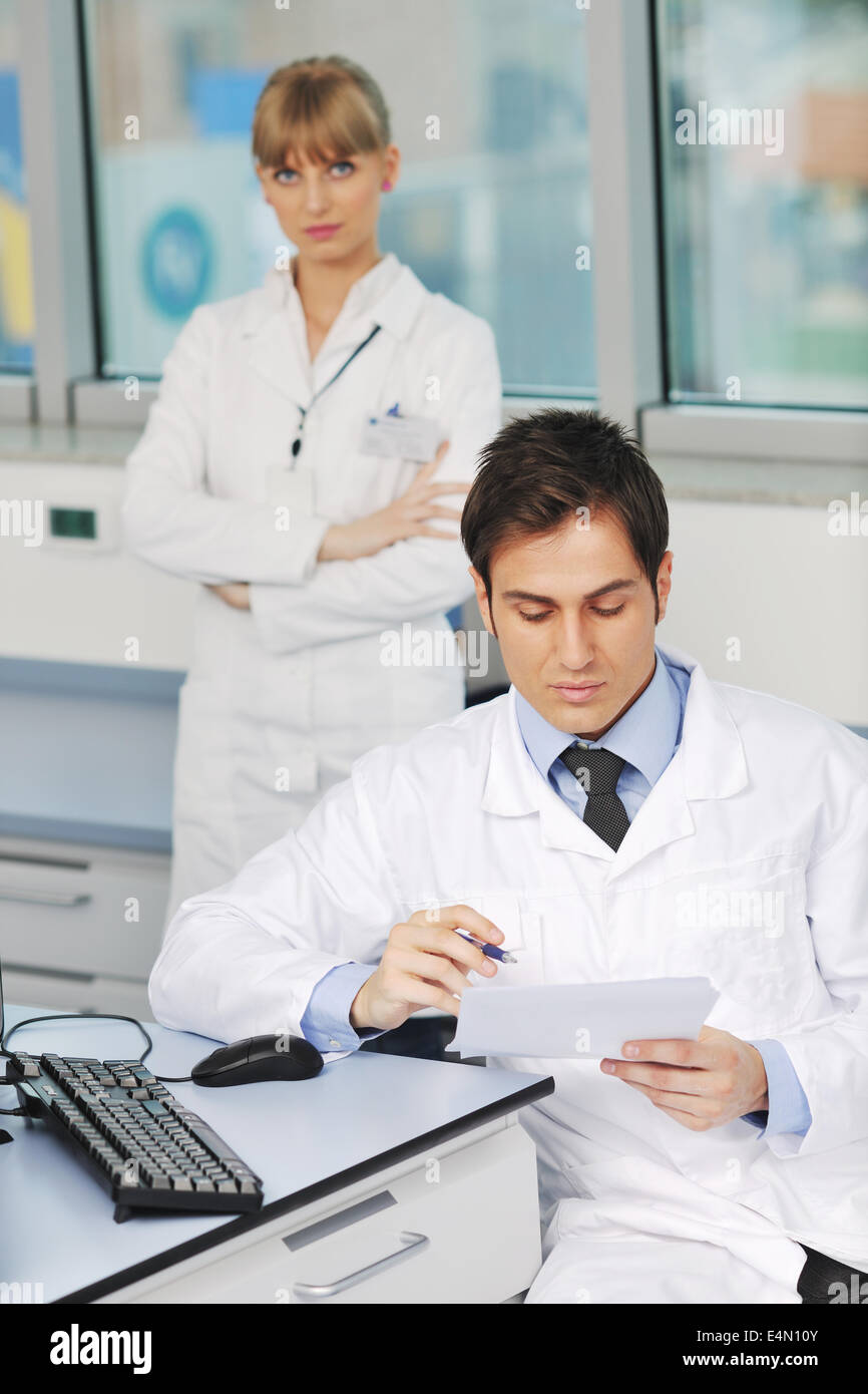 science people in bright lab Stock Photo - Alamy