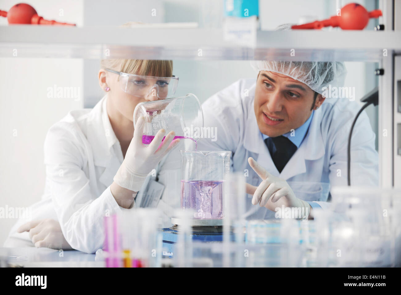 science people in bright lab Stock Photo - Alamy