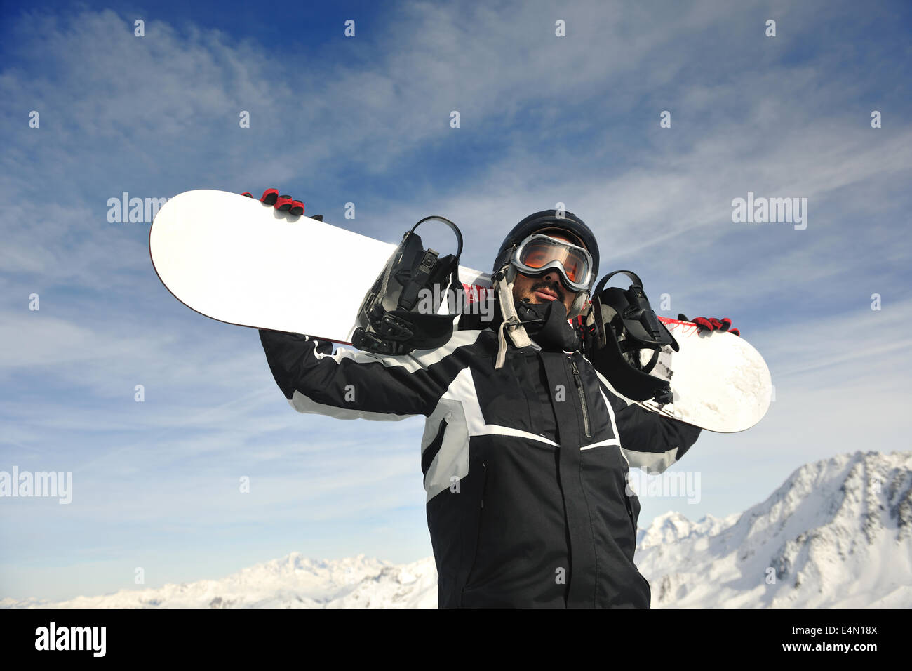 man winter snow ski Stock Photo - Alamy