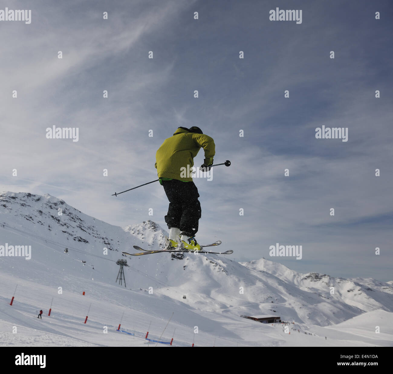 extreme freestyle ski jump Stock Photo - Alamy