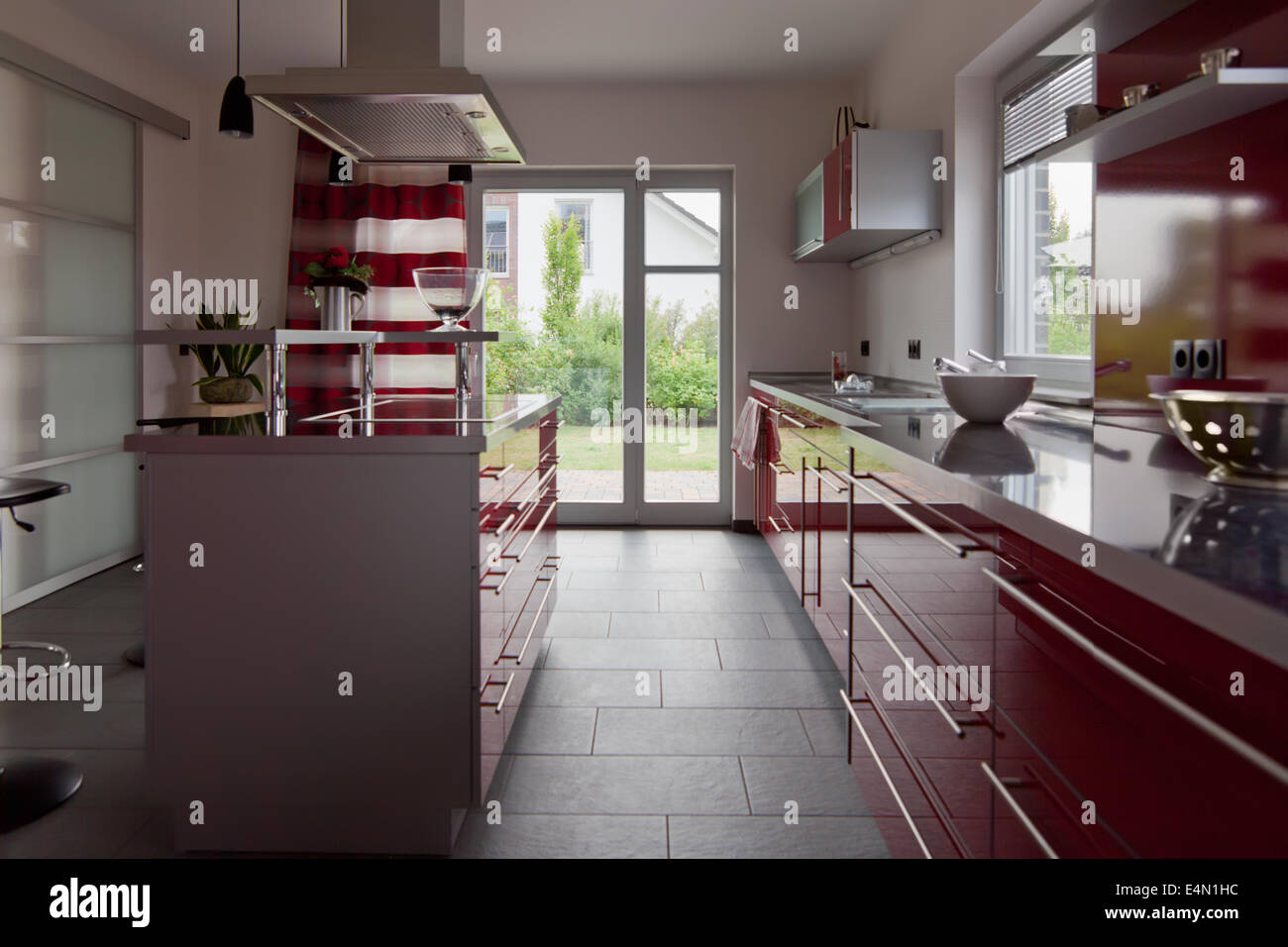Interior of modern house kitchen Stock Photo - Alamy