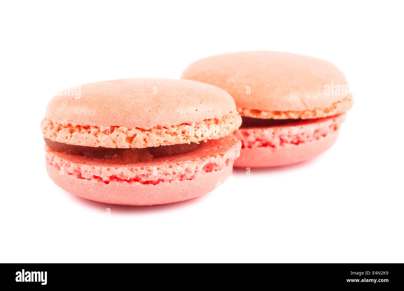 Two pink macaroons Stock Photo - Alamy