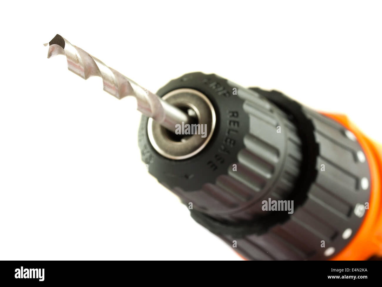 Cordless drill with twist bit Stock Photo - Alamy