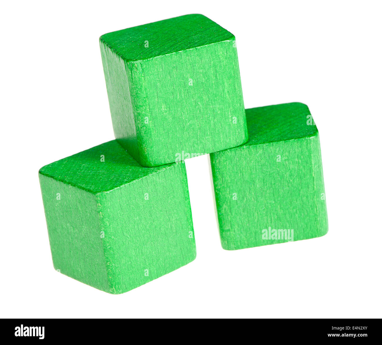 Green wooden cubes Stock Photo - Alamy