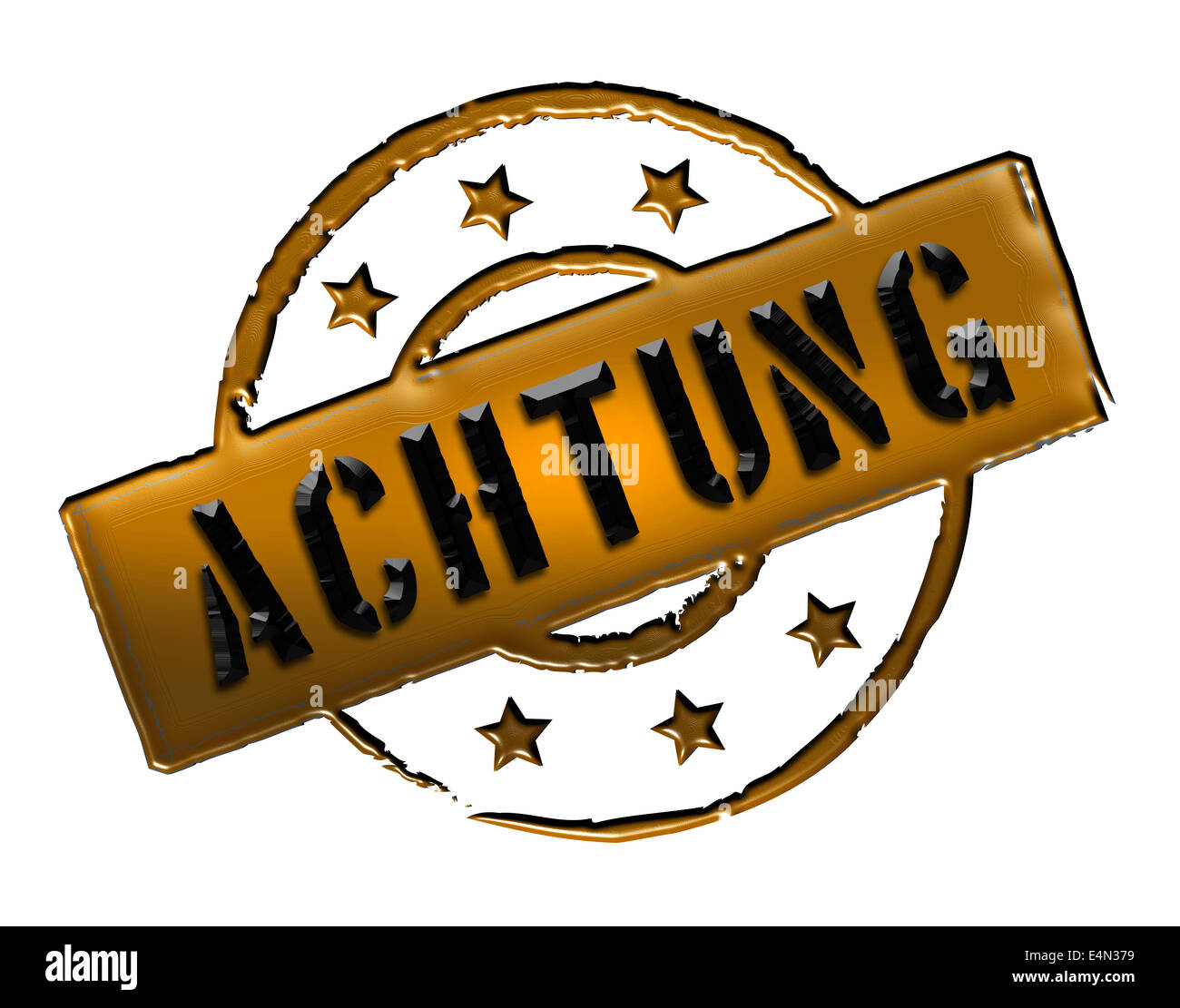 Stamp - ACHTUNG Stock Photo - Alamy