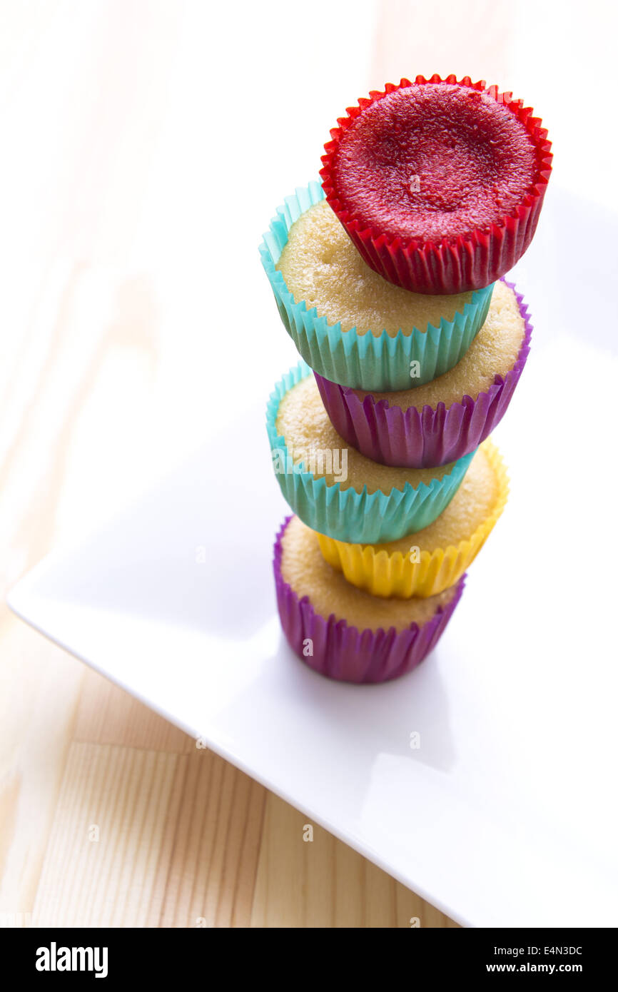 Stack of cupcakes Stock Photo - Alamy