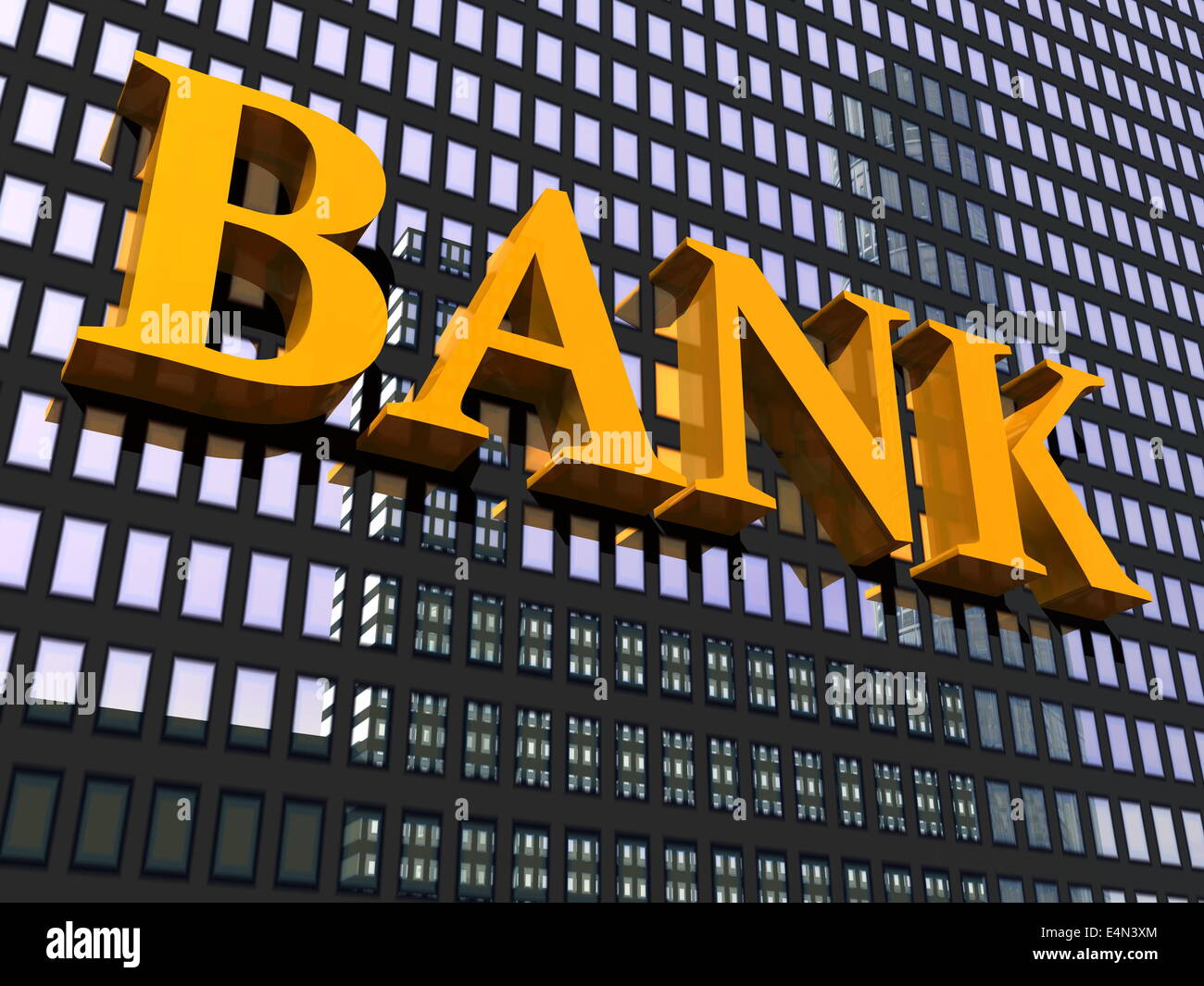 Building and sign bank Stock Photo - Alamy