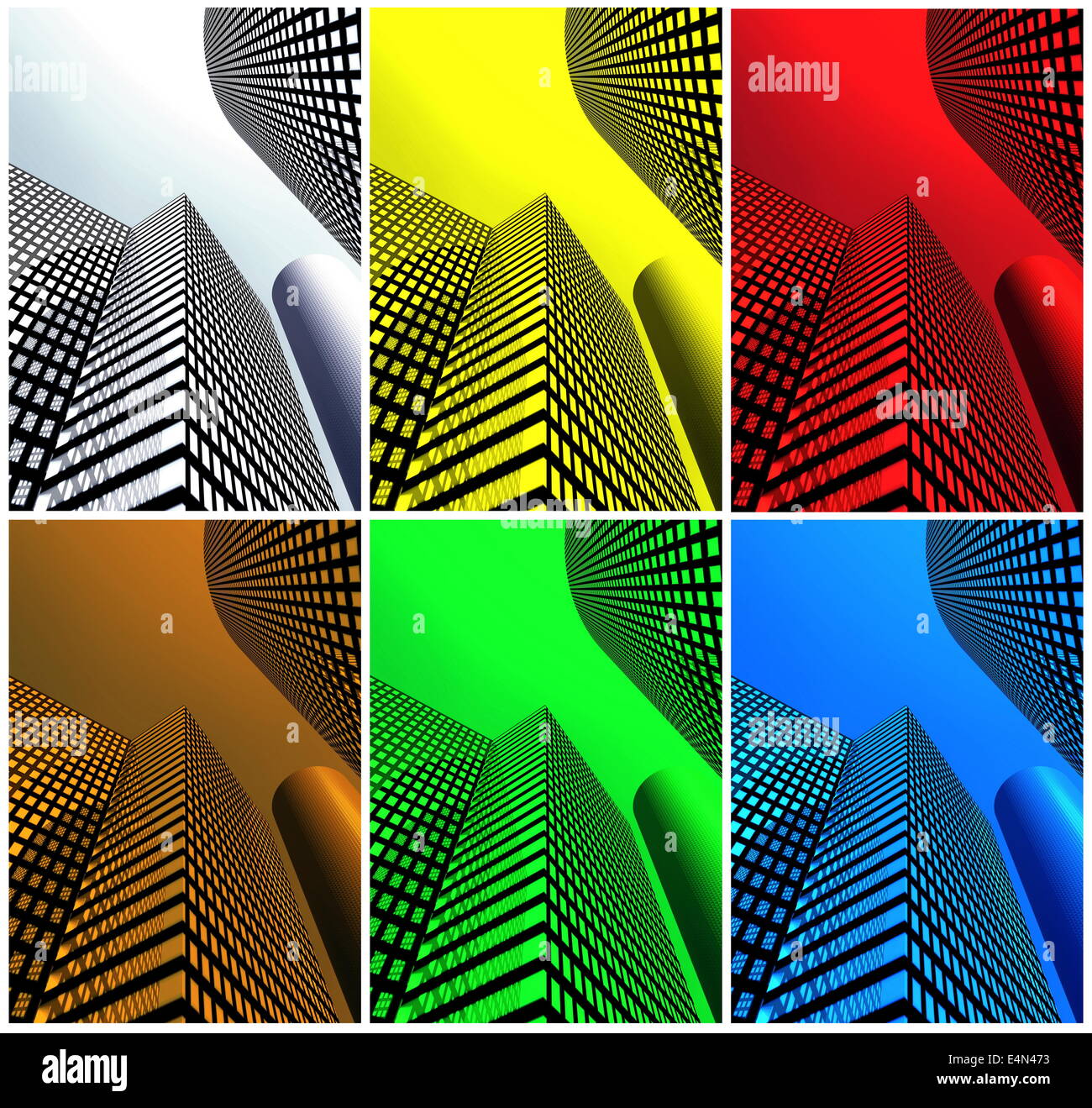 Set of office buildings Stock Photo - Alamy