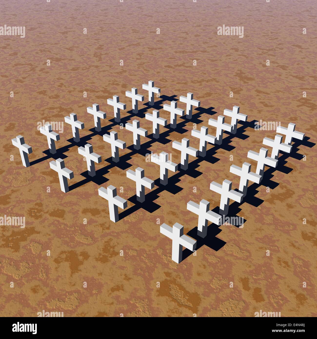 Field of white crosses hi-res stock photography and images - Alamy