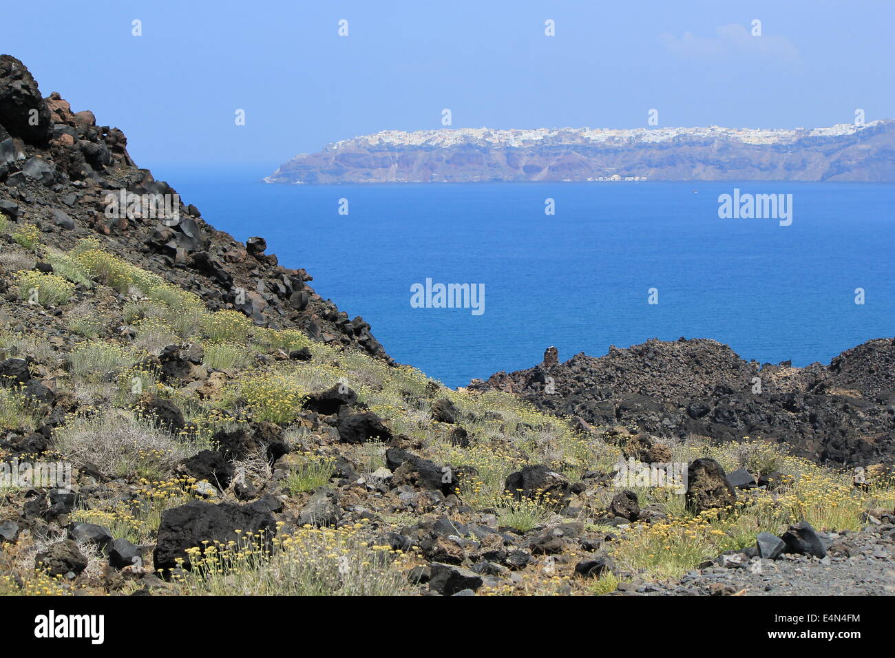Volcano santorini greece scenic landscape hi-res stock photography and ...