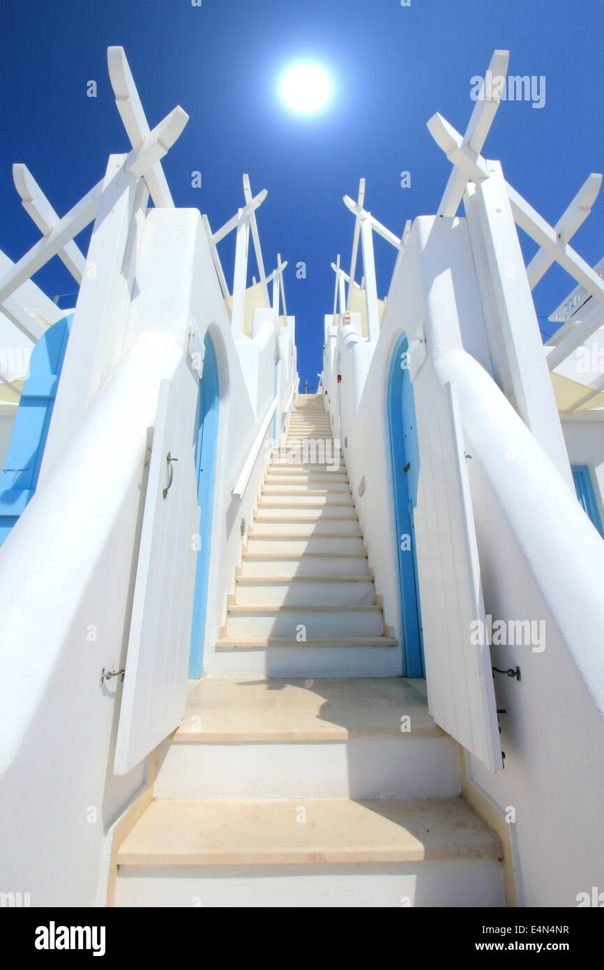 Stairs to the sun, Santorini, Greece Stock Photo - Alamy