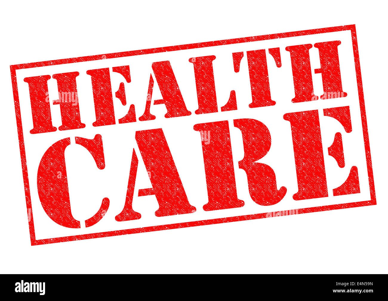 HEALTH CARE red Rubber Stamp over a white background Stock Photo - Alamy