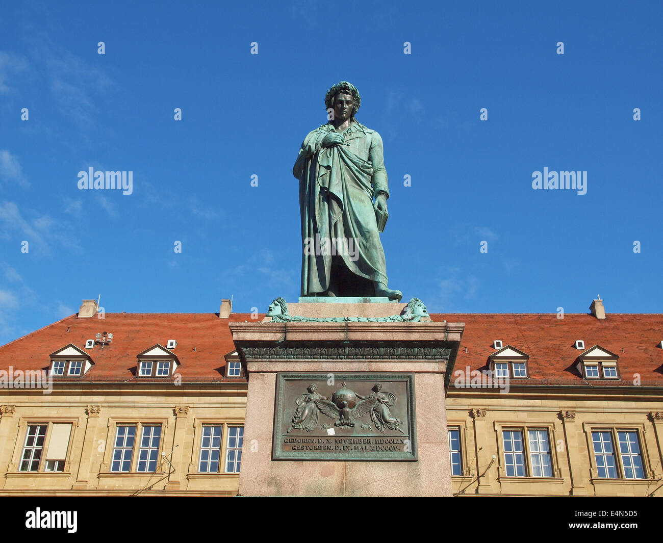Schiller statue, Stuttgart Stock Photo - Alamy