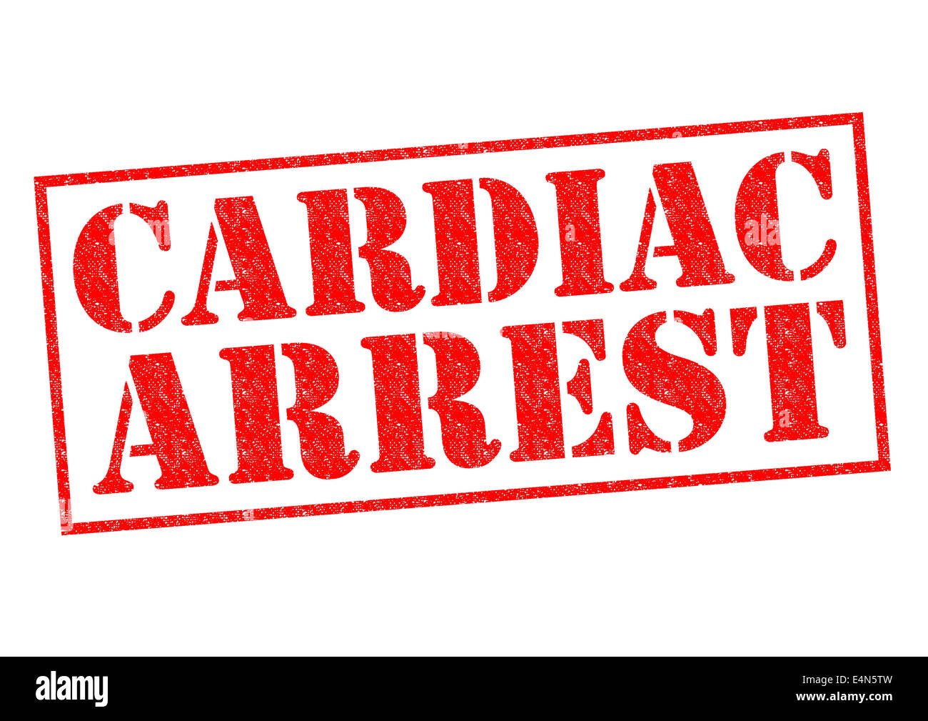CARDIAC ARREST red Rubber Stamp over a white background Stock Photo - Alamy