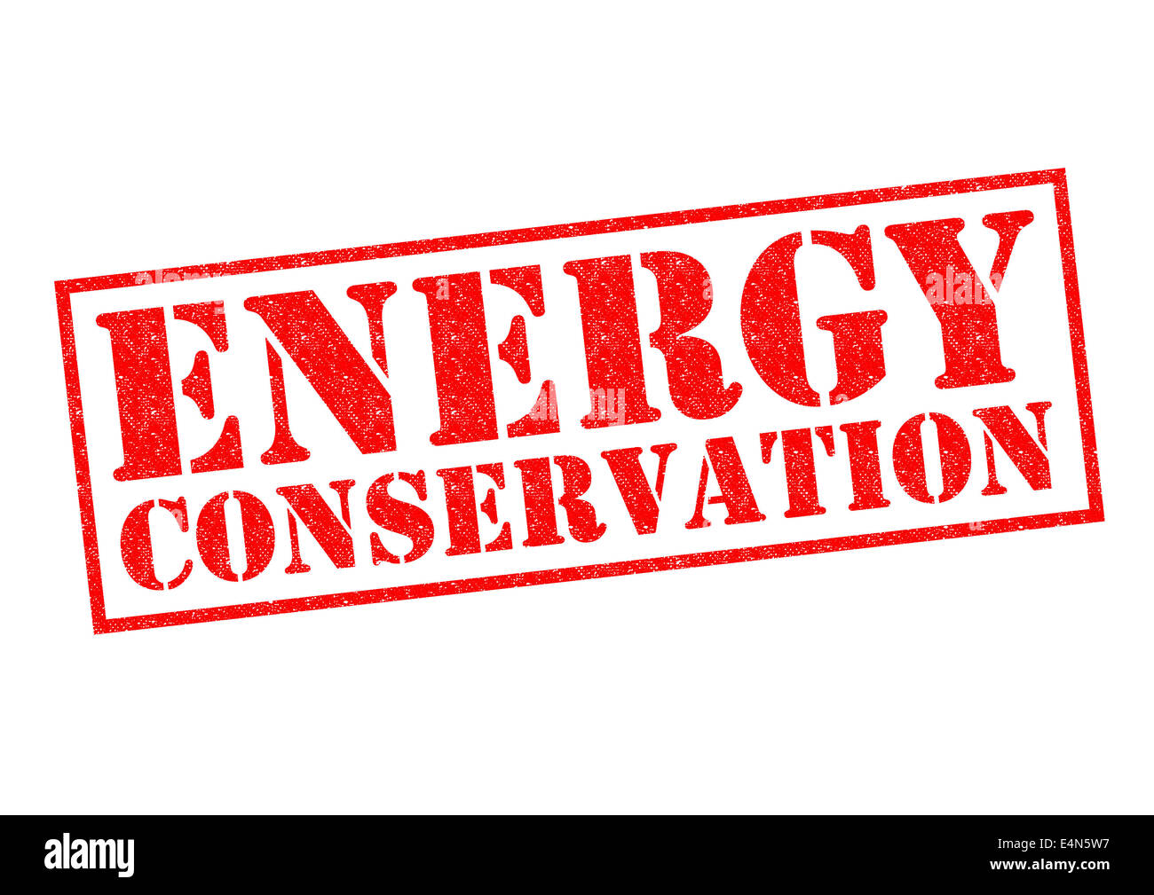 ENERGY CONSERVATION red Rubber Stamp over a white background Stock ...