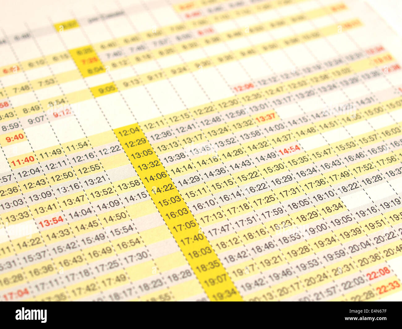 Timetable arrivals departures trains hi-res stock photography and ...