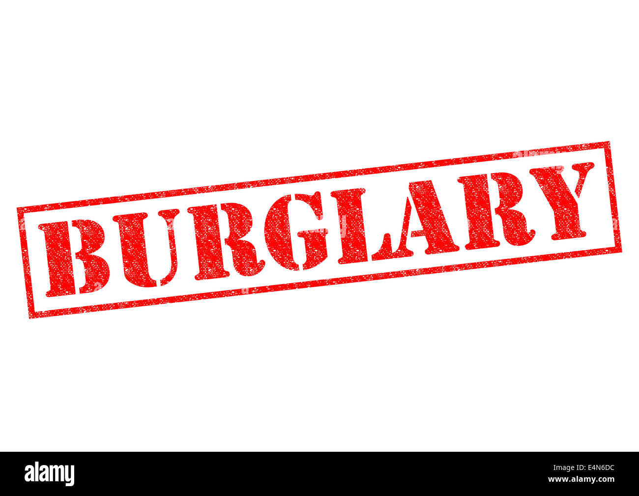 BURGLARY red Rubber Stamp over a white background Stock Photo - Alamy