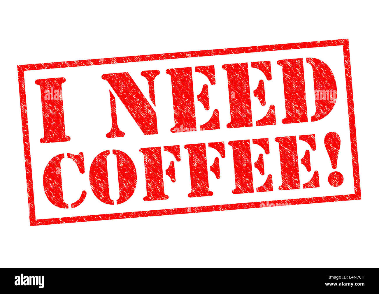 I NEED COFFEE red Rubber Stamp over a white background Stock Photo - Alamy