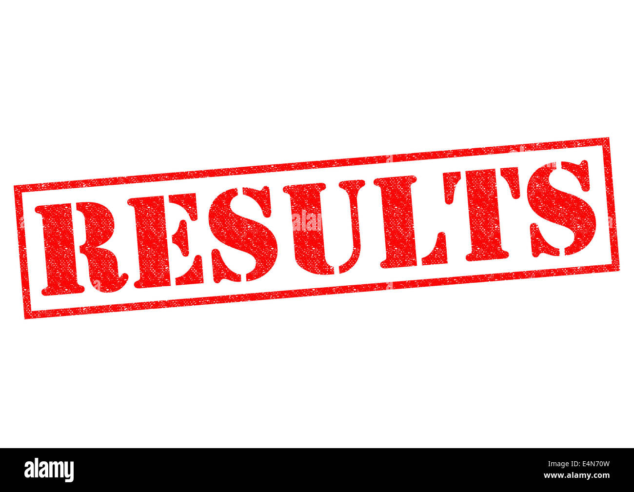 RESULTS red Rubber Stamp over a white background Stock Photo - Alamy