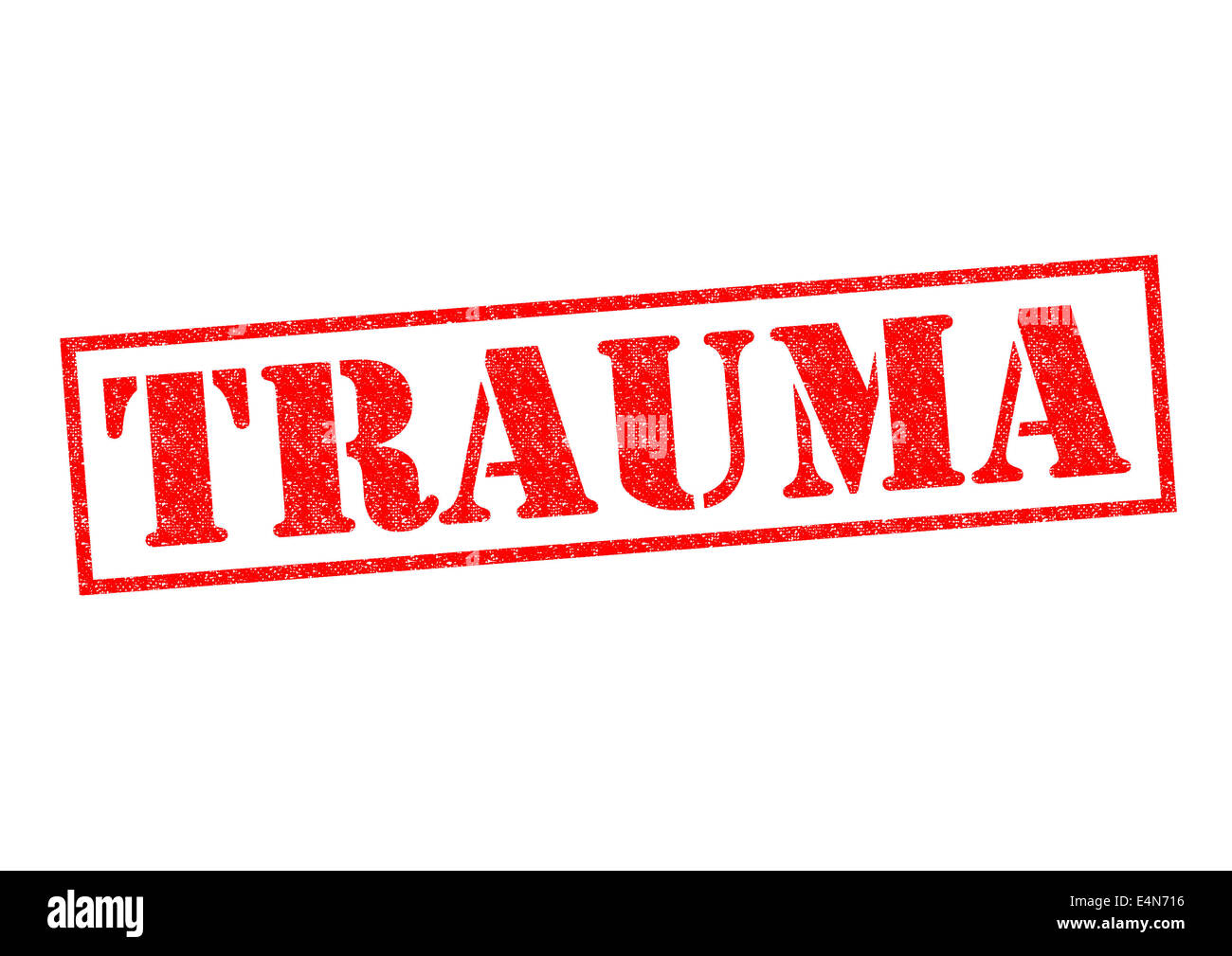 TRAUMA red Rubber Stamp over a white background Stock Photo - Alamy