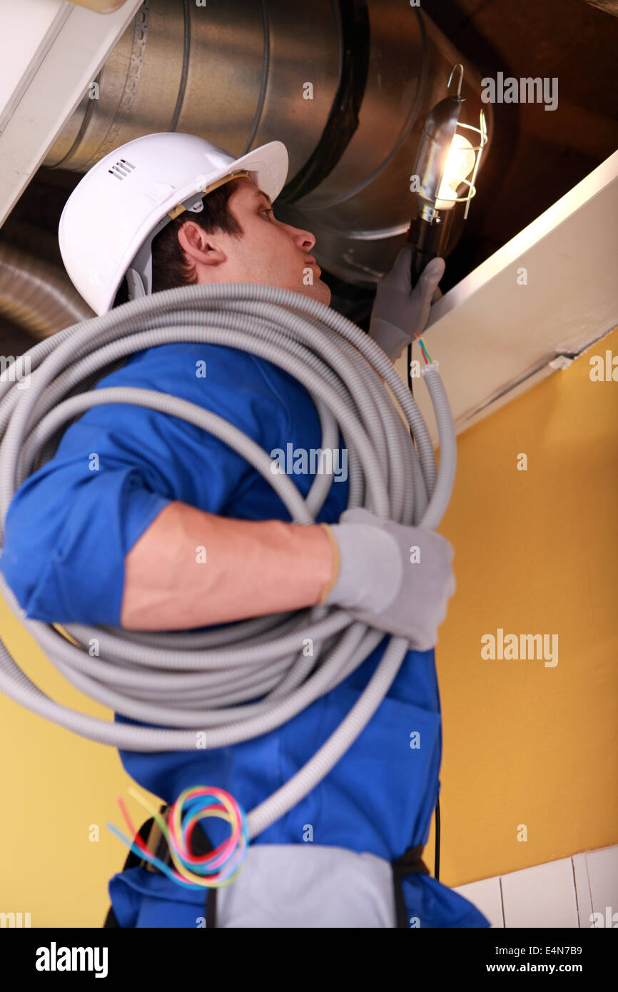 Attic space wiring hi-res stock photography and images - Alamy