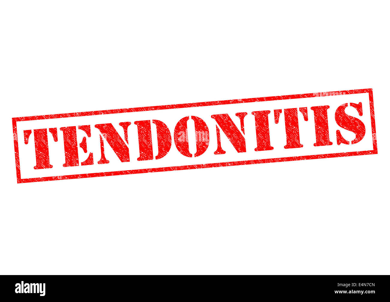 TENDONITIS red Rubber Stamp over a white background Stock Photo - Alamy
