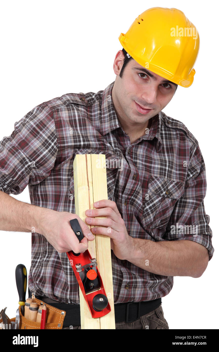 craftsman rasping a board Stock Photo - Alamy