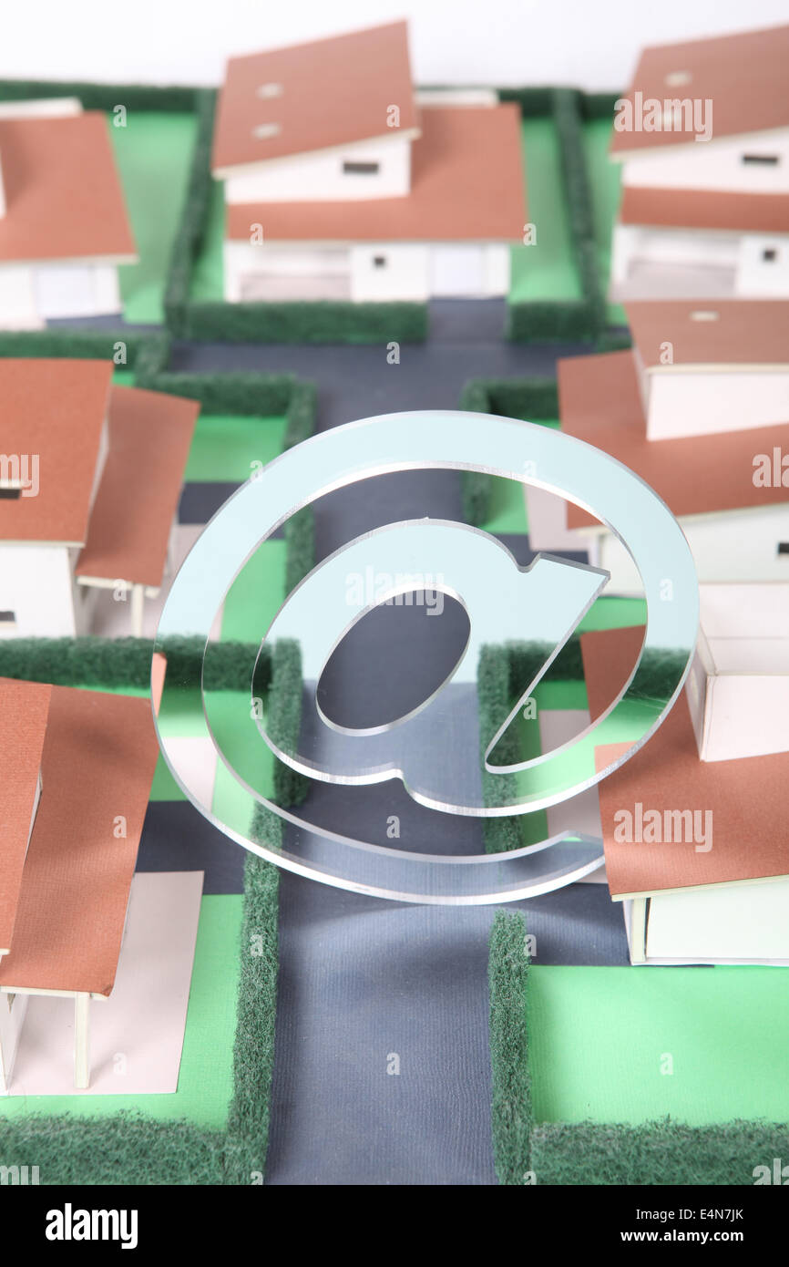 Model housing development Stock Photo - Alamy