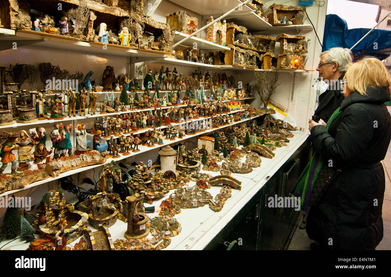 Fira de Santa Llucia (Christmas market) Barcelona.Catalonia.Spain Stock ...