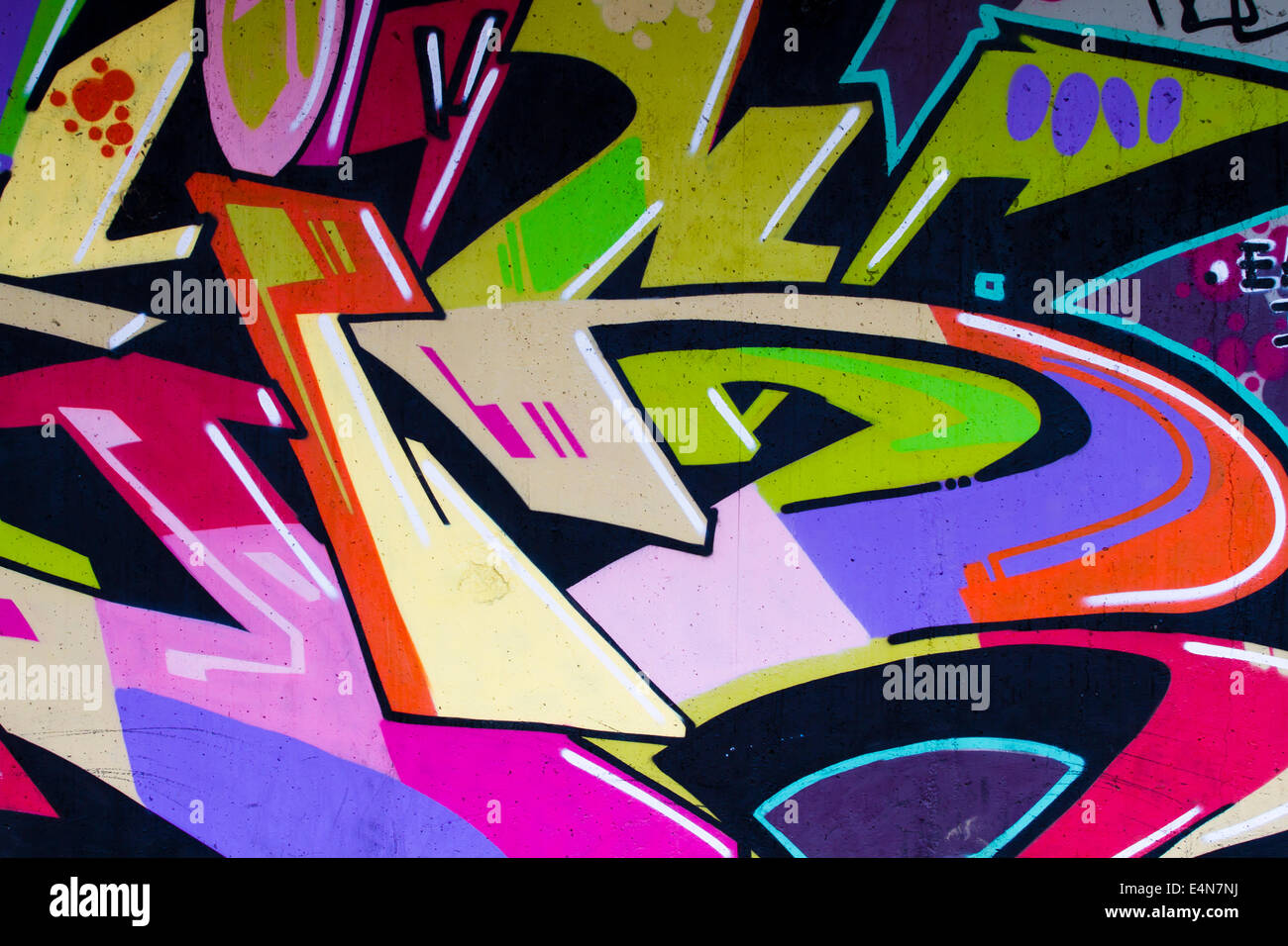 drawings on a wall, segment of a graffiti Stock Photo - Alamy