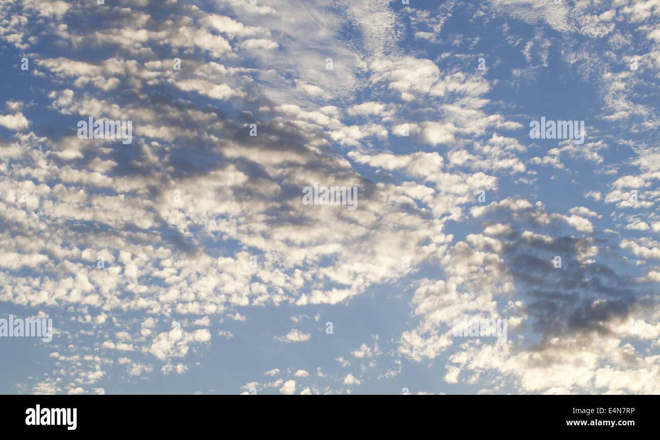 Blue sky with cloud formations Stock Photo - Alamy