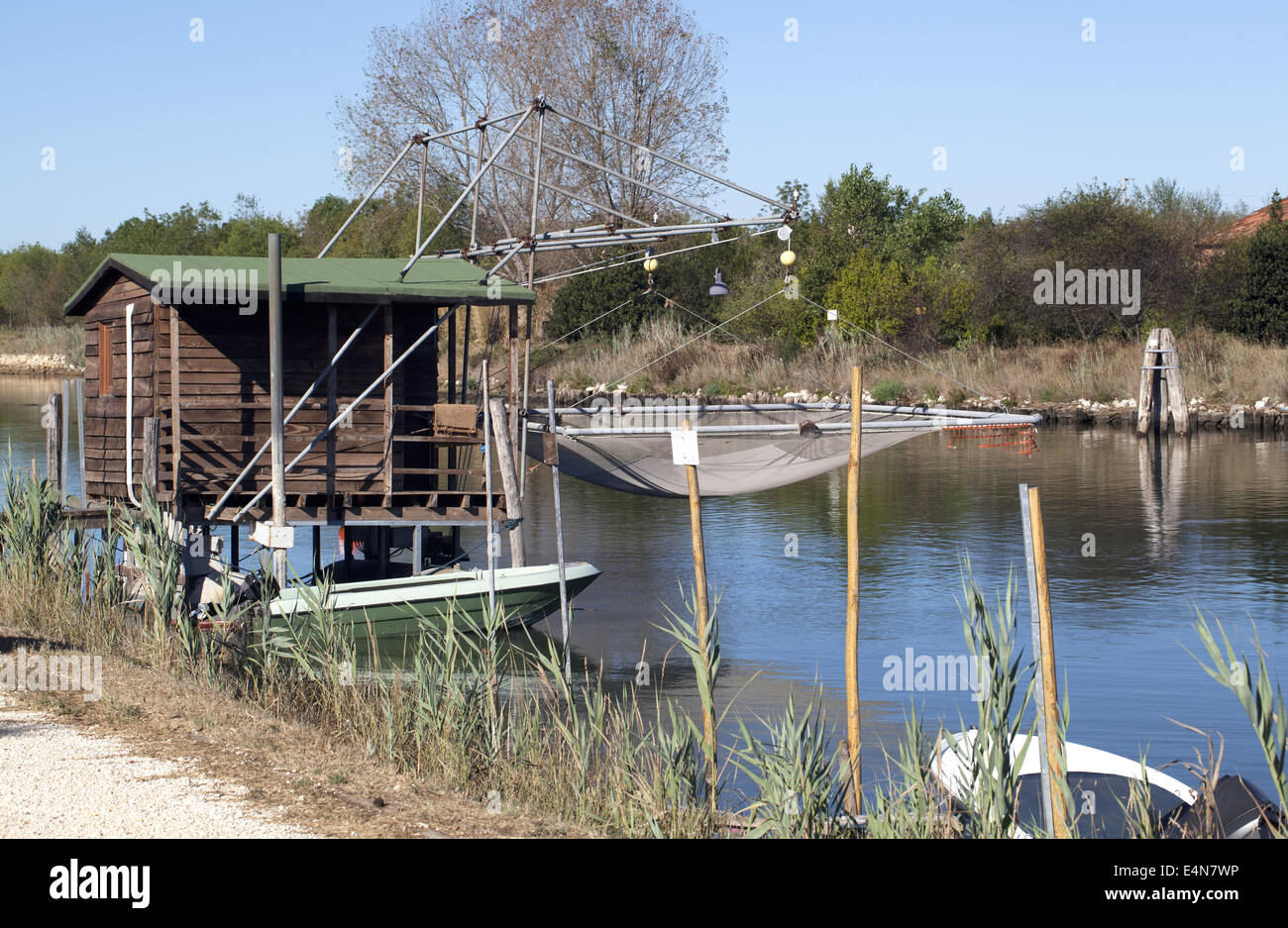 House and fishing net Stock Photo - Alamy