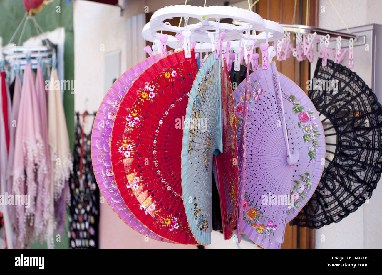 Handmade fans as souvenir hi-res stock photography and images - Alamy