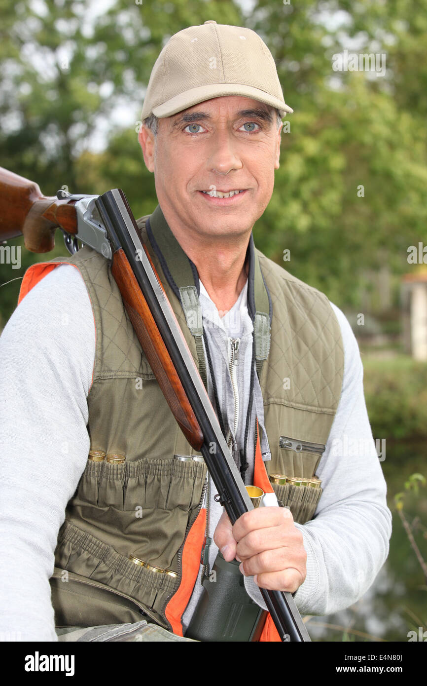 Portrait of a hunter Stock Photo - Alamy