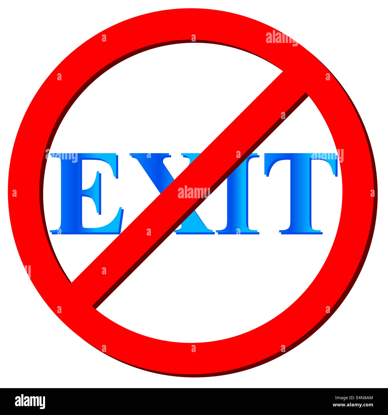 No exit icon Stock Photo - Alamy