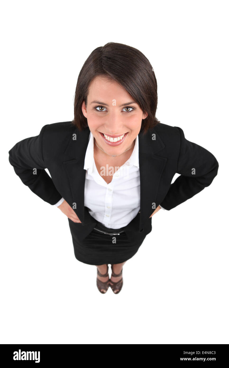 Portrait shot pretty woman Cut Out Stock Images & Pictures - Alamy