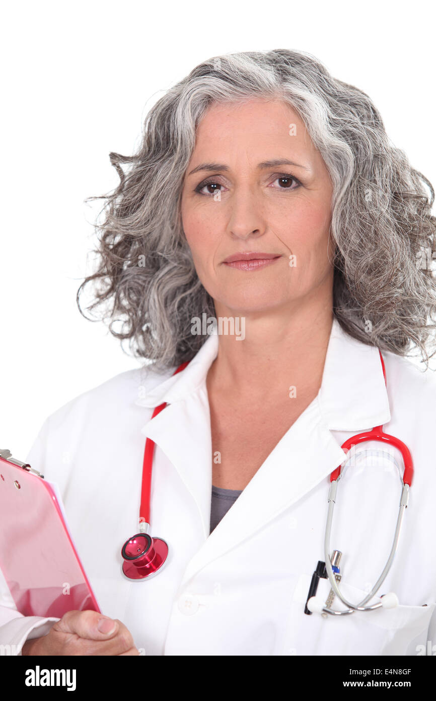 Senior female doctor Stock Photo - Alamy