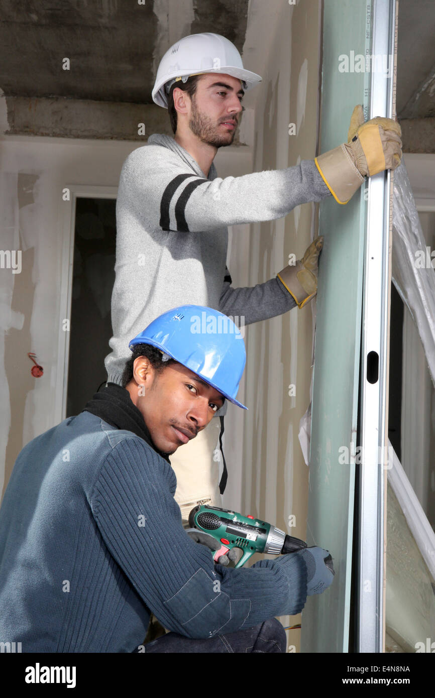 Installing drywall panels hi-res stock photography and images - Alamy